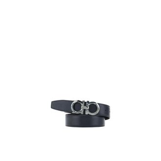 Ferragamo Homme, Accessoires, Noir, Taille: 115 CM Gancio Buckle Reversible Leather Belt