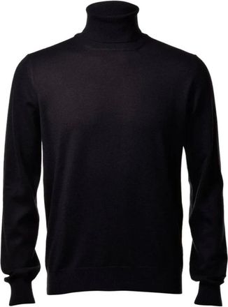 Paolo Fiorillo Homme, Pulls, Noir, Taille: 3XL Pull Col Roul&eacute; en Pure Laine