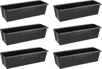 Meinposten Pflanzkästen für Palette Paletten Pflanzkasten Palettenbeet Blumenkasten Kästen (Schwarze Kästen, 6 Stück)