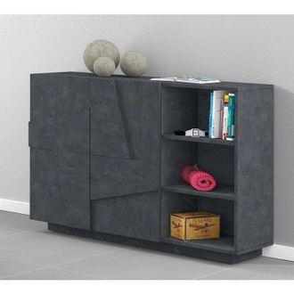 Dmora Meuble dentr&eacute;e Dmart&iacute;, Hall dentr&eacute;e multifonctionnel moderne, Meuble polyvalent pour hall dentr&eacute;e, 100% Made in Italy, cm 121x38h86, Slate - Dmora