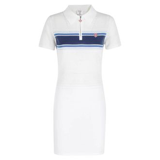 Casablanca Femme, Robes, Blanc, Taille: 36 FR Mesh Stripe Jacquard Dress