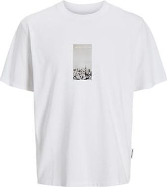 Jack & Jones Jcopacer Photo Branding Tee SS Crew Neck, Blanc &eacute;clatant., S
