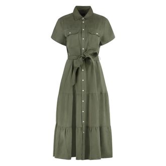 Polo Ralph Lauren Femme, Robes, Vert, Taille: 46 FR Robe chemise avec poches et ceinture
