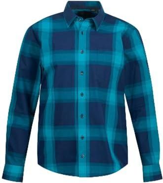 JP1880 Hommes Grandes Tailles L-8XL Chemise &agrave; Carreaux, Manches Longues et col Kent. Coupe Modern Fit. p&eacute;trole fonc&eacute; 3XL 819822757-3XL