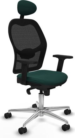 Piqueras y Crespo Jorquera Schreibtischstuhl mit 2D-Armlehnen, h&ouml;henverstellbarer Lendenwirbelst&uuml;tze und festem Kopfteil, ausgestattet mit 5 Positionen und injiziertem 