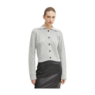 Liviana Conti Gemusterte Strickjacke - - Knitwear - Damen - Grau - L