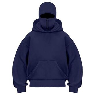 Generic Pull pour femme avec et d&eacute;contract&eacute; &agrave; manches longues trois pi&egrave;ces &agrave; capuche avec motif &agrave; carreaux et boutonni&egrave;re Pull avec fermeture &eacute;clair pour femm