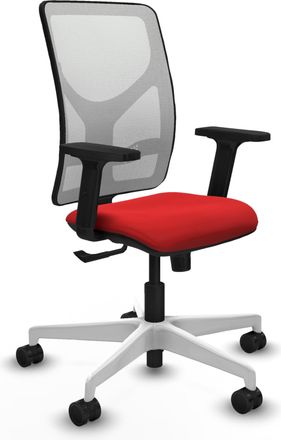 Piqueras y Crespo Stuhl Home Office mit 2D-Armlehnen, h&ouml;henverstellbare Lendenwirbelst&uuml;tze, ausgestattet mit 3 Positionen und Schneideschaum, mit Rollen von 65 mm, Nylo