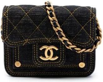Chanel Sac bandouli&egrave;re mini doccasion - Femme - Pre-owned - Bleu - Taille: ONE Size