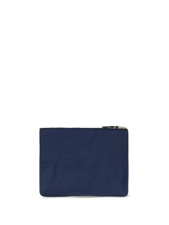 Comme Des Gar&ccedil;ons Vintage-Effect Leather Pouch - Navy