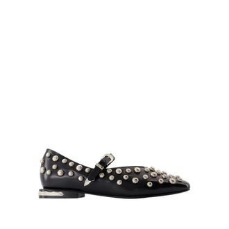 Toga Archives Schwarze Lederballerinas Spitz Zulaufend - - Shoes - Damen - Schwarzk - 35 EU