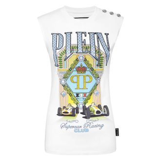 Philipp Plein Femme, Tops, Multicolore, Taille: 36 FR Supercar Racing Club Tank Top