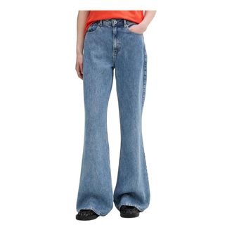 Karl Lagerfeld Jean Coupe &Eacute;vas&eacute;e - Femme - Jeans - Bleu - Taille: W30 L30