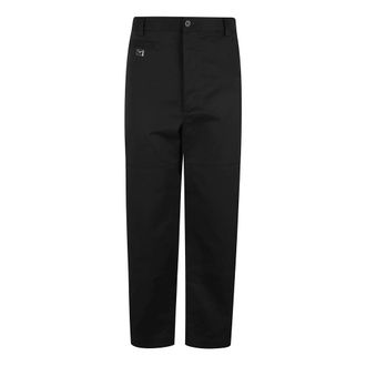 Dolce & Gabbana Schwarze Cargo Hose Metall Logo - - Trousers - Herren - Schwarzk - XL