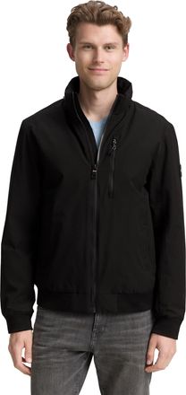 Tom Tailor Herren 1046226 Blouson Jacke mit verstaubarer Kapuze, 29999-Black, 3XL