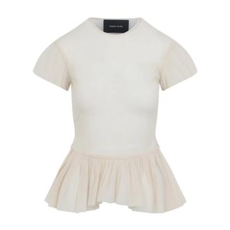 Simone Rocha Femme, Blouses et Chemises, Beige, Taille: 36 FR Sheer Ballet Peplum Top