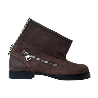 J.W.Anderson Stilvolle Wildleder Biker Boots - - Shoes - Damen - Braun - 39 EU