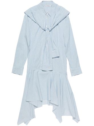 Acne Studios robe mi-longue à rayures - Bleu