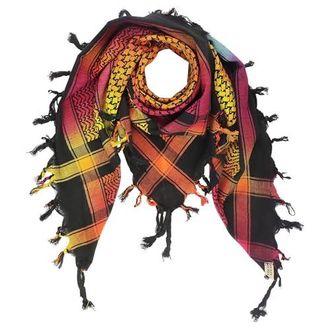 Freak Scene Kufiya - noir - Tie dye-multicolore-batik 01-100 x 100 cm - Shemagh - foulard Arafat palestinien - keffieh en coton