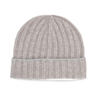 Brunello Cucinelli Rippstrick-Beanie aus Kaschmir - - Accessories - unisex - Grau - M