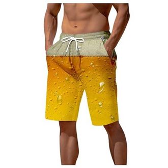 Generic Short de bain homme imprim&eacute; 3D Oktoberfest Short de bain d&eacute;t&eacute; Short de plage Maillot de bain 3XL, Violet clair, 3XL