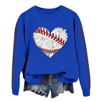 Generic Pull pour femme - Imprim&eacute; graphique britannique - Haut surdimensionn&eacute; - Col rond - Manches longues - Automne - Hiver - D&eacute;contract&eacute; - Confortable - Ten