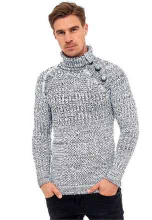 Rusty Neal Strickpullover mit modischen Zierkn&ouml;pfen