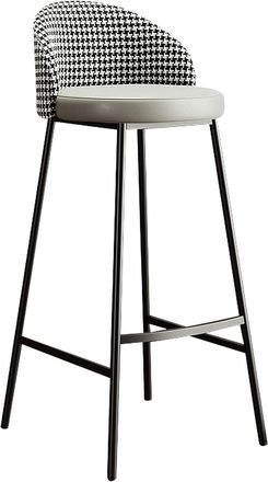 Generic Barhocker, h&ouml;henverstellbare Barhocker aus Kunstleder mit niedriger R&uuml;ckenlehne und Fu&szlig;st&uuml;tze, geeignet f&uuml;r K&uuml;cheninseln, Tresen und Bars, 66/76 cm (2