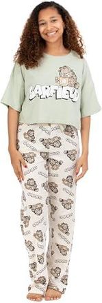 Garfield Womens Pyjamas Adults Lazy Tabby Cat Movie T-Shirt Pantalon PJS - Grande