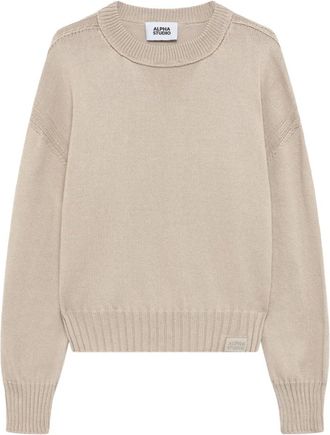 Alpha Studio Femme, Pulls, Beige, Taille: 40 FR Maille ras du cou