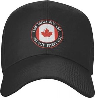 Generic Casquette de baseball personnalis&eacute;e du Canada avec amour - Casquette de baseball respirante pour homme et femme - Motif drapeau canadien - Cadeau dext