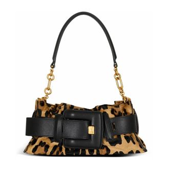 Balmain Femme, Sacs, Brun, Taille: ONE Size Sac Anthem Mini fa&ccedil;on pony l&eacute;opard