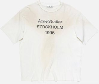 Acne Studios T-shirt en jersey &agrave; col rond - unisex - Tops - Blanc - Taille: XS