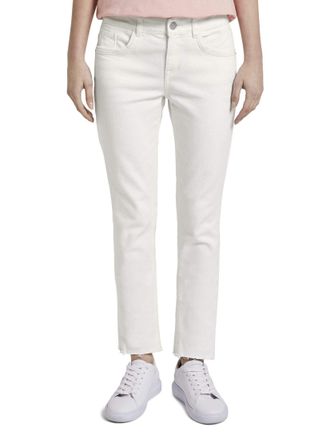 Tom Tailor Damen Strickpullover mit Rundhals, 10315 - Whisper White, S