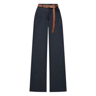 Max Mara Femme, Jeans, Bleu, Taille: 32 FR Cobalto Wide Pantalons