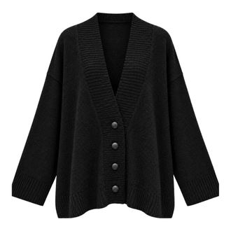 Akep Cardigan en maille - Femme - Pulls - Noir - Taille: 42 FR