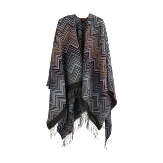 Missoni Cape &agrave; franges Zigzag - Femme - Vestes - Multicolore - Taille: ONE Size
