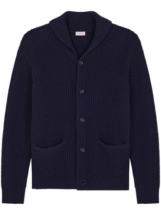 Fursac cardigan en maille &eacute;paisse - Bleu