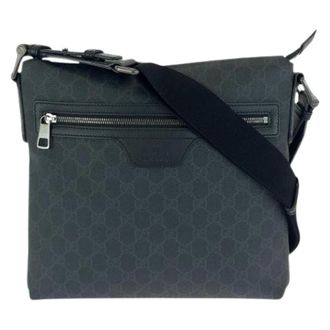 Gucci Sac bandouli&egrave;re en cuir et toile GG Supreme Pre-owned - Homme - Pre-owned - Noir - Taille: ONE Size
