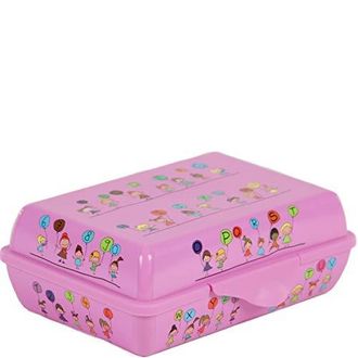 Rotho Creative Vesperbox 0,9l mit Motiv für Mädchen, Kunststoff (PP) BPA-frei, rosa, 0,9l (18,0 x 13,0 x 6,0 cm)