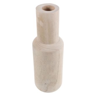 Amosfun Holzvase Hoch 30cm Minimalistisch Rustikal Beige Vase f&uuml;r Trockenblumen Tischdekoration B&uuml;ro Wohnaccessoire