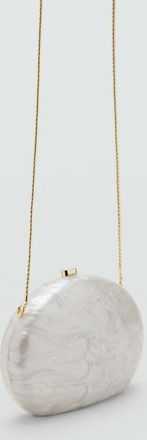 Mango Ovale Clutch-Handtasche elfenbeinwei&szlig; - Damen - Einheitsgr&ouml;&szlig;e - MANGO