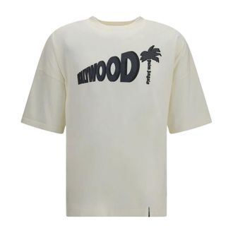 Palm Angels Sunset Blvd Palm Loose Tee - Homme - Tops - Blanc - Taille: M
