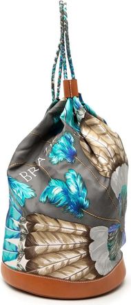 Hermès Rucksäcke - Silk Brazil Sac Soie Cool 22 - Gr. unisize - in Grau - für Damen