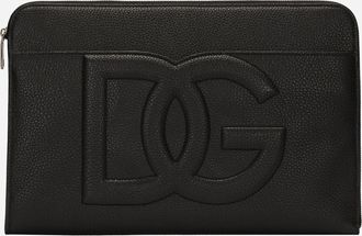 Dolce & Gabbana Große Pouch Bag Aus Hirschleder - Mann Brieftaschen Und Clutches Schwarz Onesize