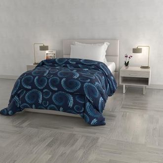 Italian Bed Linen Fantasy Wintersteppdecke, gepolstert und Bedruckt, Vortex, 170x260cm