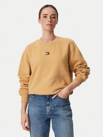Tommy Jeans Sweatshirt Badge DW0DW23297 Gelb Regular Fit