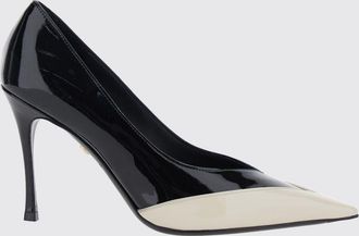 Ferragamo Stiletto-Pumps aus Lackleder mit zweifarbigem abstraktem Muster