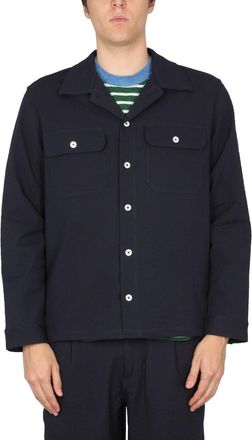 Howlin Cotton Bowling Neck Shirt - Blue