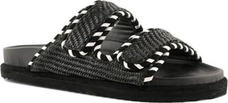 Colors Of California Sandale Sandalen in Raffia-Optik mit Doppelriemen